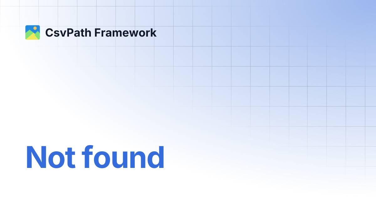Well Formed Valid Canonical And Correct Csvpath Framework 1216